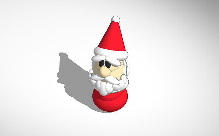 3D design Santa Claus - Tinkercad