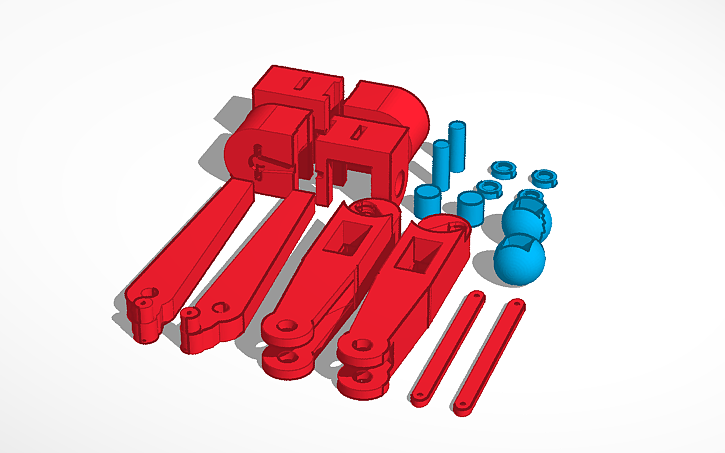 3D design v1 rear legs - Tinkercad