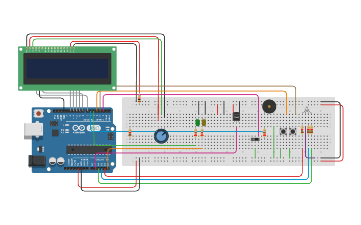 Circuit design Proyecto Arduino - Control de Temperatura - Tinkercad