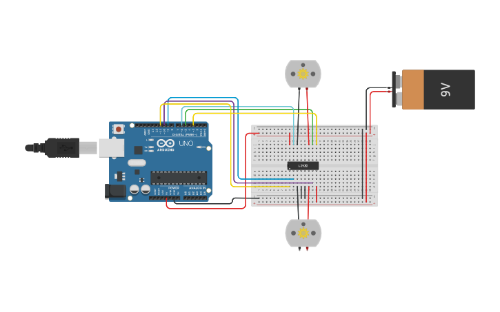 Circuit design Modul Terakhirrrrrr Rampung No 4 - Tinkercad