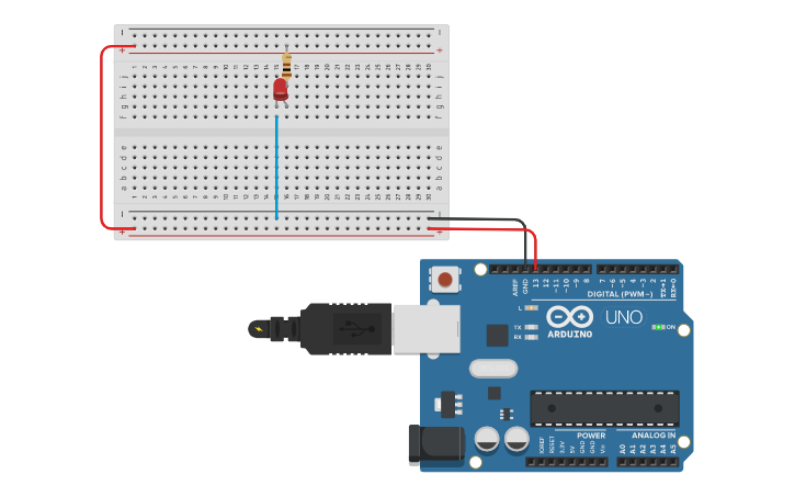 Circuit design SOS Morse Code - Tinkercad
