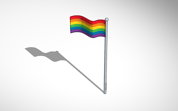 3D design Waving Pride Flag - Tinkercad