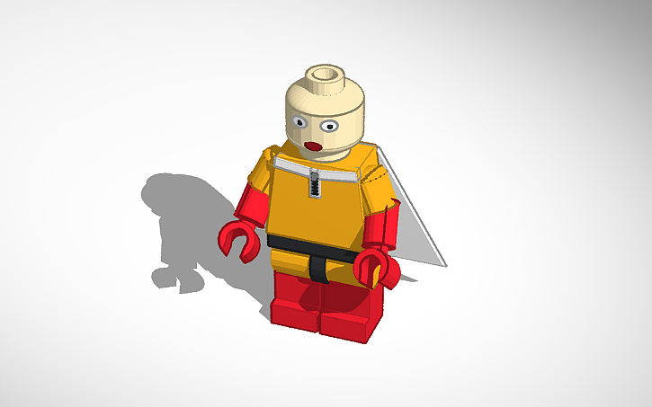 3D design Lego one punch man - Tinkercad