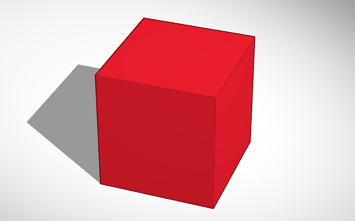 3D design Red square | Tinkercad