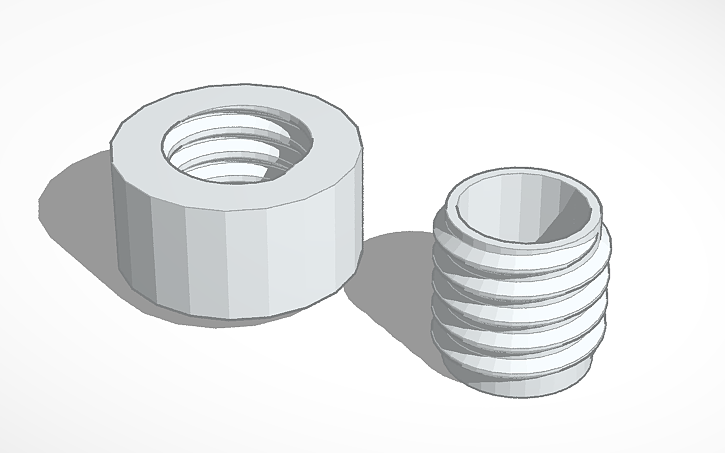 3D design binnendraad - Tinkercad