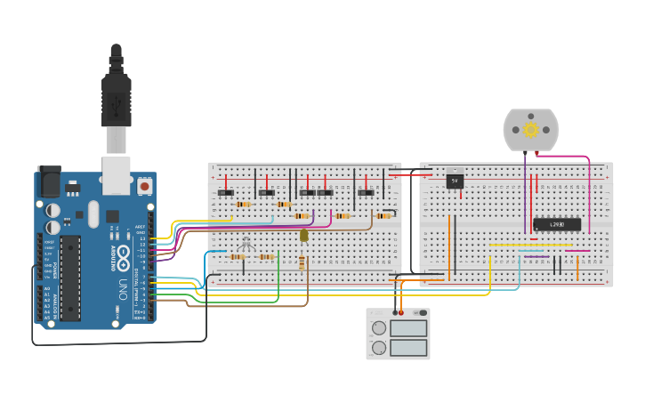 Circuit design Elevador - Tinkercad