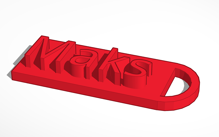 3D design maks keyring - Tinkercad
