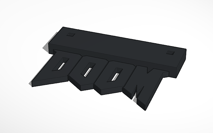 3d Design Doom Logo 2 0 Tinkercad