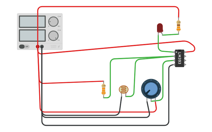 Circuit design LM393 | Tinkercad