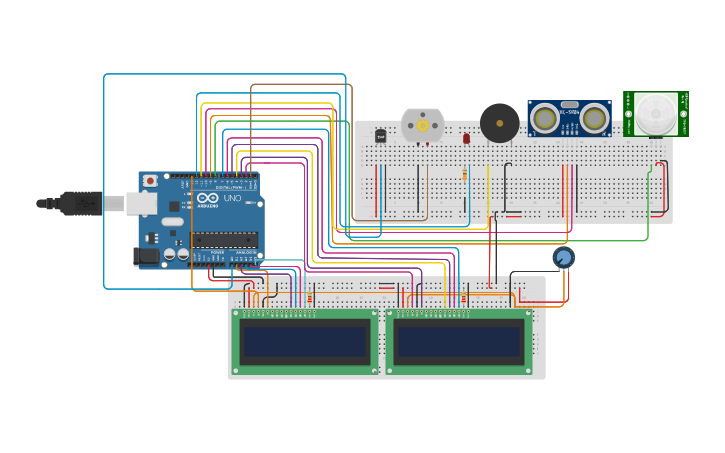 Circuit Design Person Temperature Detecting System Tinkercad