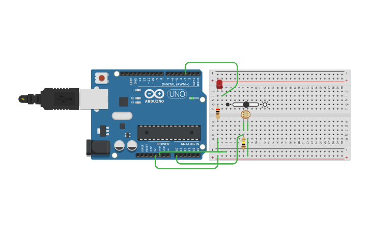 Circuit design LDR PWM - Tinkercad
