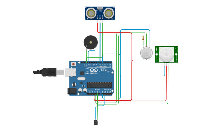 Circuit design nihla of IOT Assignment prototype - Tinkercad