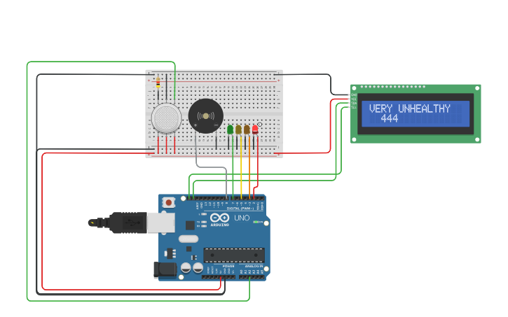 Circuit design Copy of Program 6: Air Quality Gas Sensor (MQ135 ...