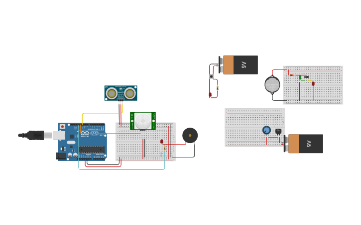 Circuit design Prueba de componentes | Tinkercad
