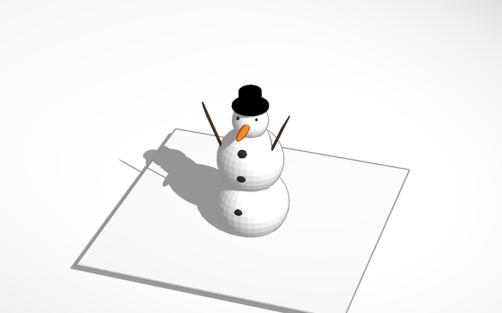 3D design Happy Snowman | Tinkercad