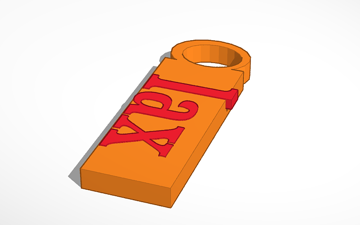 3D design keychain - Tinkercad