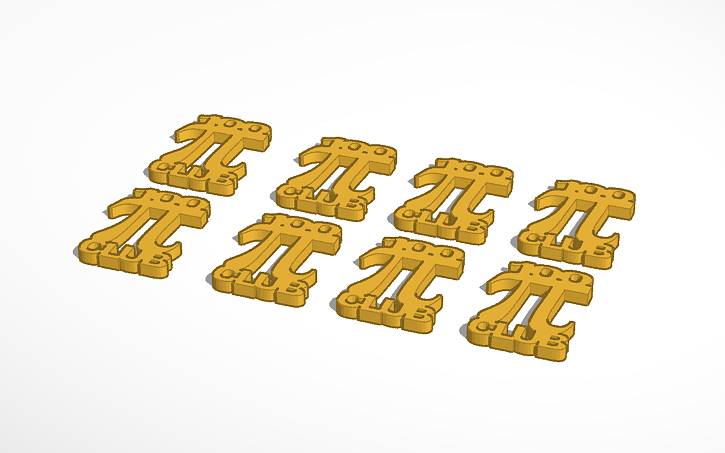 3D design 100 pi club - Tinkercad