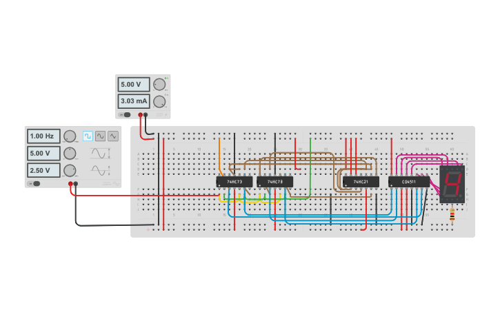 Circuit design BCD_Counter_JK_Flip-Flop - Tinkercad