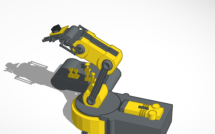 3D design ARM ROBOT 3 DOF + IR SENSOR (Rio Jati Pratama) - Tinkercad