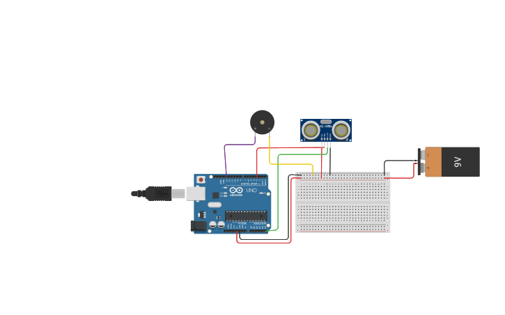 Circuit design sensor de proximidad UNAD - Tinkercad Circuit design sensor de proximidad UNAD - Tinkercad