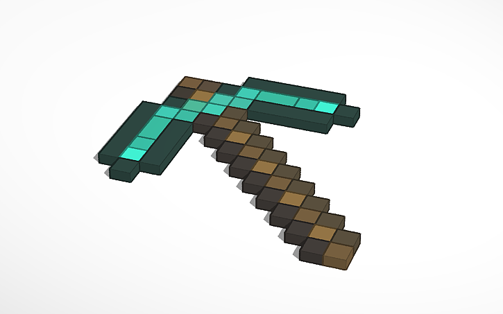 3D design Diamond Pickaxe | Tinkercad