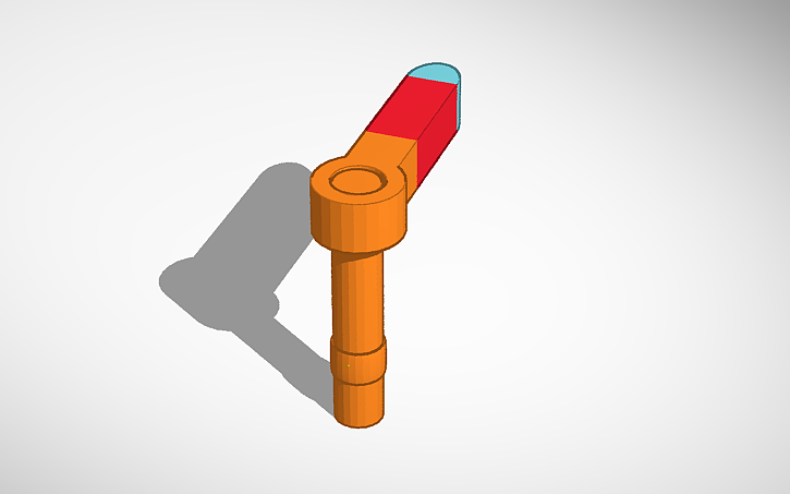 3D design doble palanca - Tinkercad