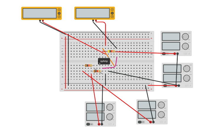 Circuit design op amp 1 | Tinkercad
