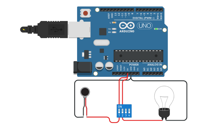 Circuit design Dip switch - Tinkercad