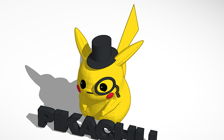 3D design Fancy Pikachu (Colored) | Tinkercad