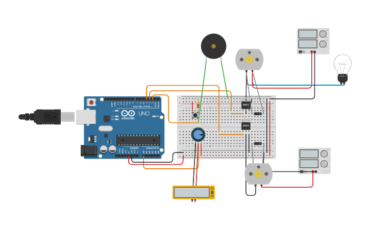 Circuit design Comando di due motori D.C con ARDUINO - Tinkercad