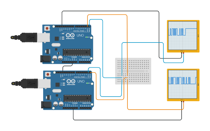 Circuit Design Serial Communication Tinkercad
