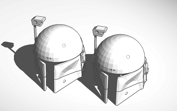 3D design Boba and Jango Fett Helmets - Tinkercad