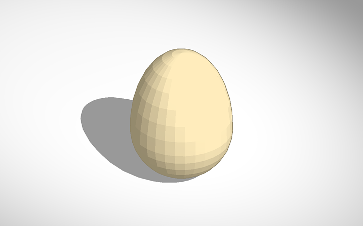 3D design egg - Tinkercad