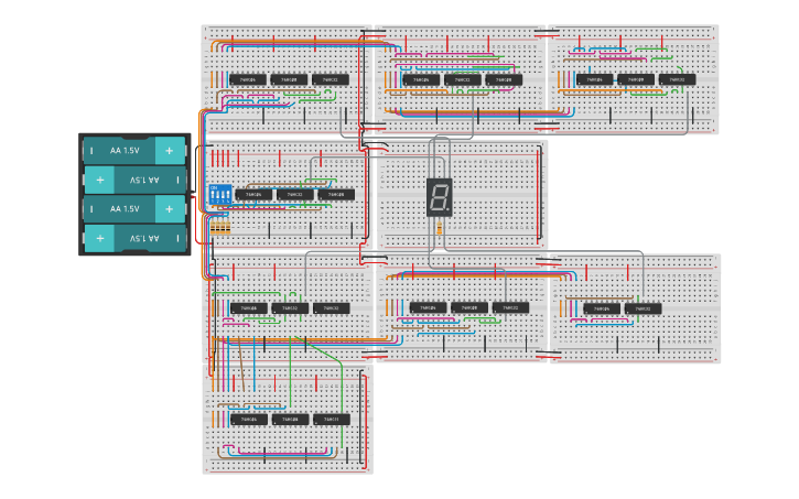 Circuit Design 7 Segmentos Tinkercad