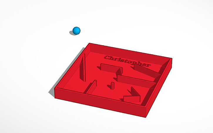 3D design Copy of Ball Maze Template - Tinkercad