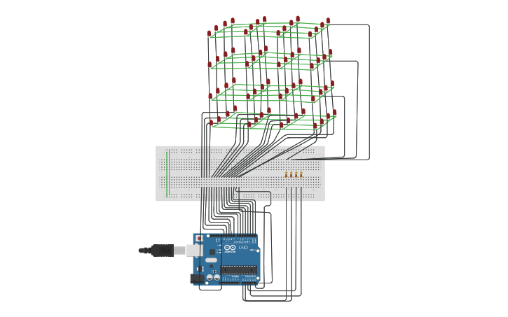 Circuit design 4x4x4 LED Budi Setiawan | Tinkercad