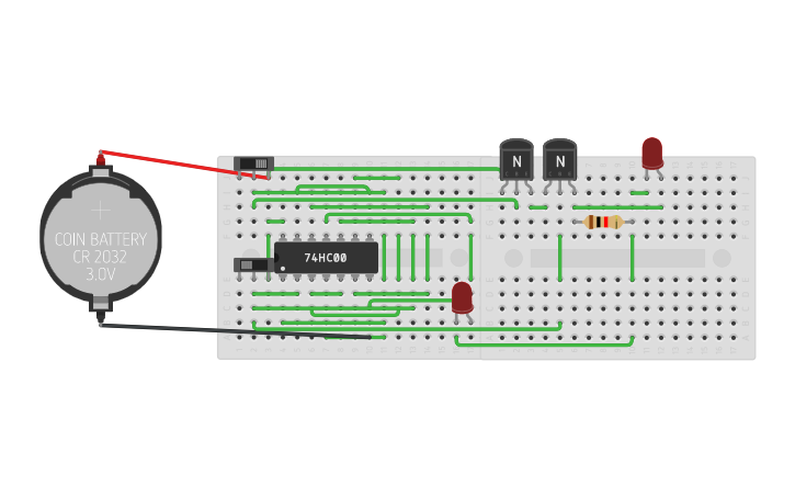 Circuit Design 2 Bit Binary Half Adder Tinkercad