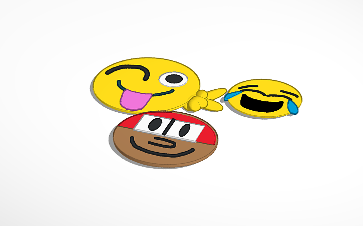 3D design Emoji Design Project😜 😂 | Tinkercad