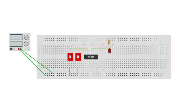 Circuit design nand - Tinkercad