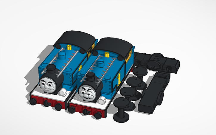 3D design Copy of mini thomas toy prototype with shock face - Tinkercad
