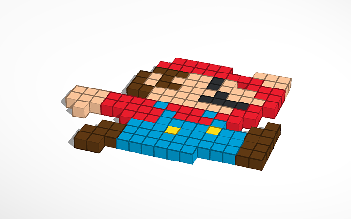 3D design Mario pixel art. - Tinkercad