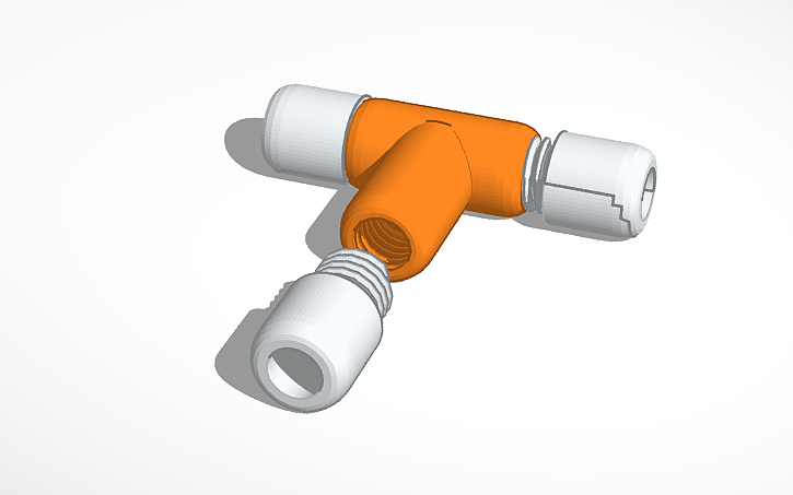 3D design Aaron T-fitting - Tinkercad