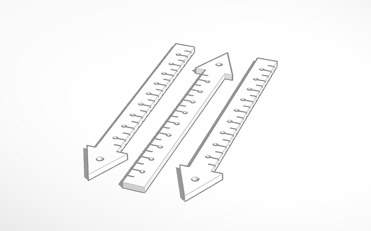 3D design 10 cm ruler for garden | Tinkercad