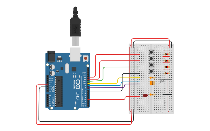 Circuit design prova atividade 1 | Tinkercad