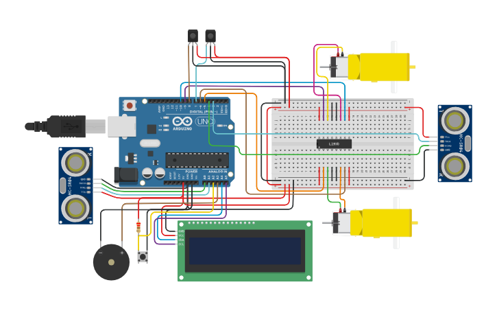 Circuit Design Annoying Alarm Bot Tinkercad