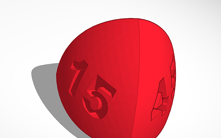 3D design ROUNDED TETRAHEDRON QUARTER HOUR TIME DICE | Tinkercad