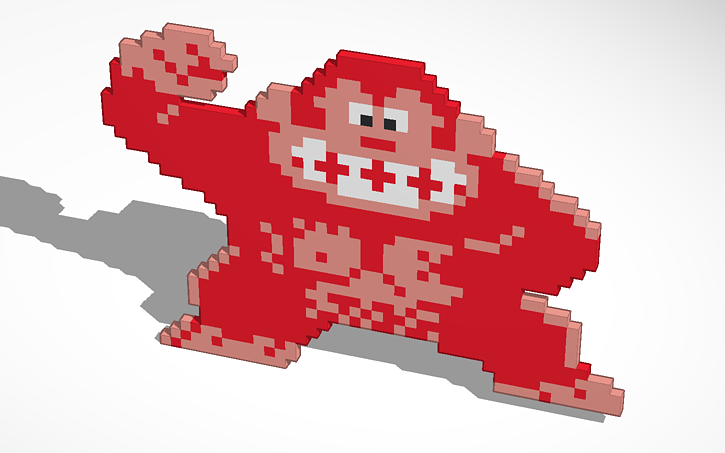 3D design Donkey Kong 8-Bit - Tinkercad