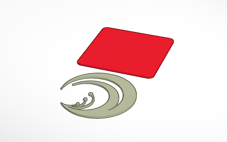 3D design Lycoris Recoil patch - Tinkercad