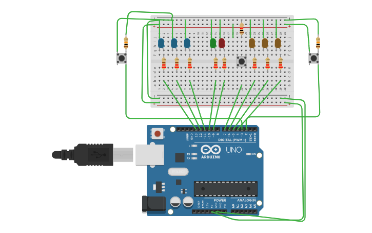 Circuit design Pin-Pong | Tinkercad