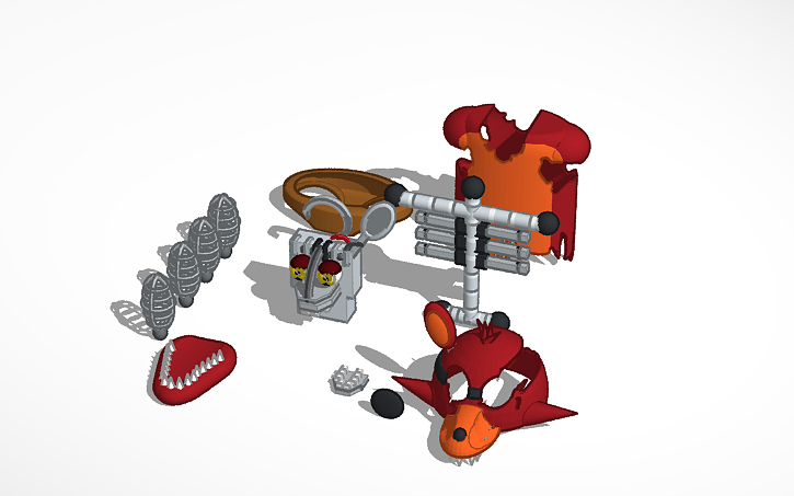 3D design withered foxy parts 1 - Tinkercad